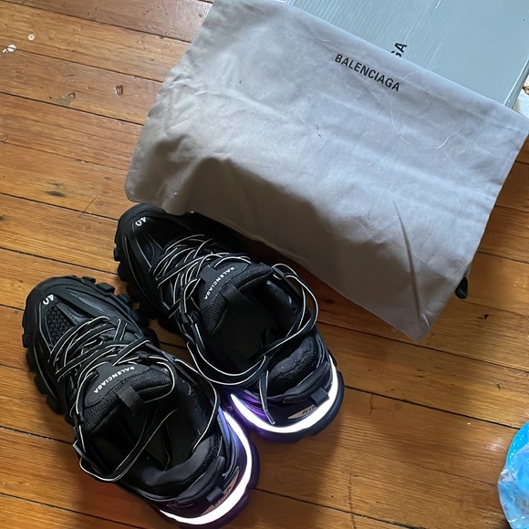 Balenciaga | Shoes | Black Led Balenciaga Track Runners | Poshmark